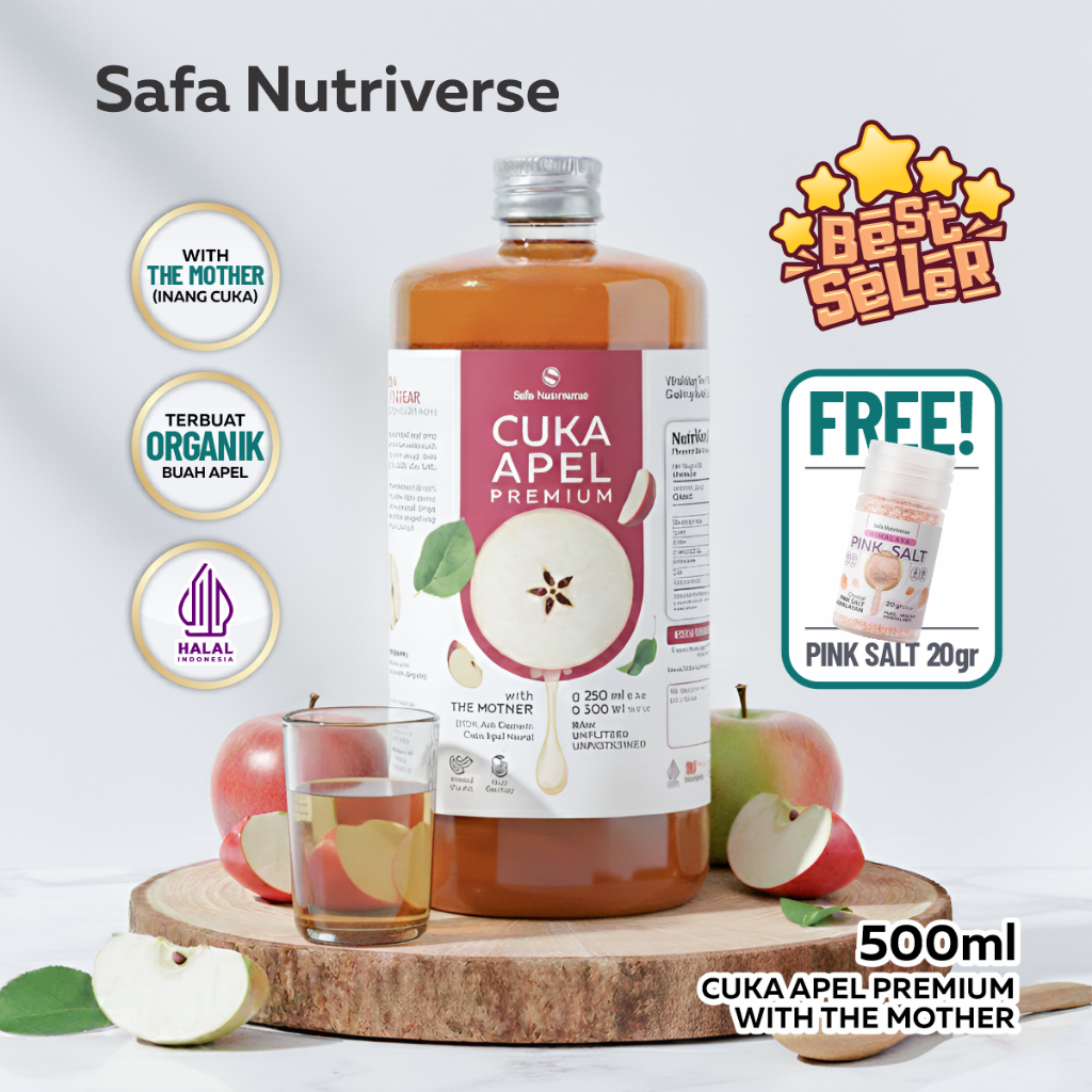 Jual Cuka Apel with the Mother / Apple Cider Vinegar 100% Apel Asli ...