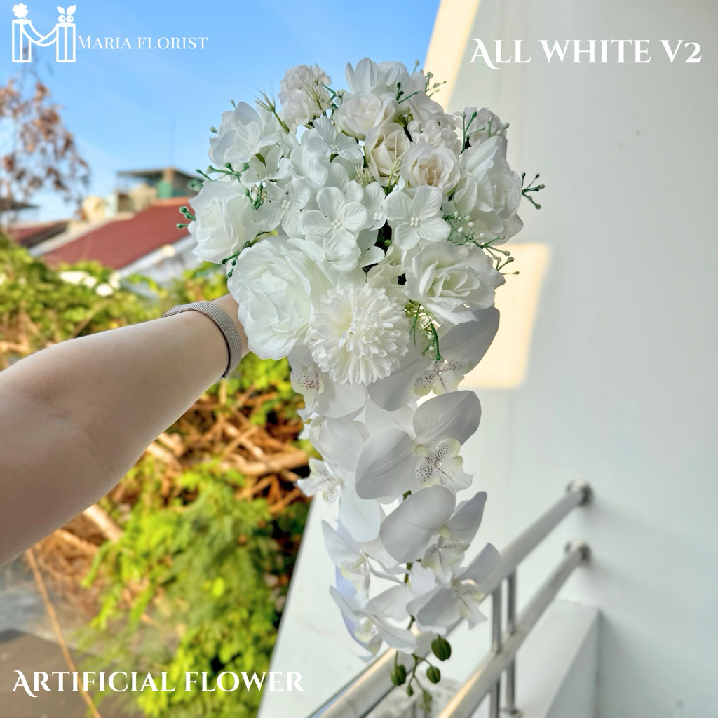 Jual Wedding Handbouquet Juntai Casade Buket Bunga Pernikahan ...