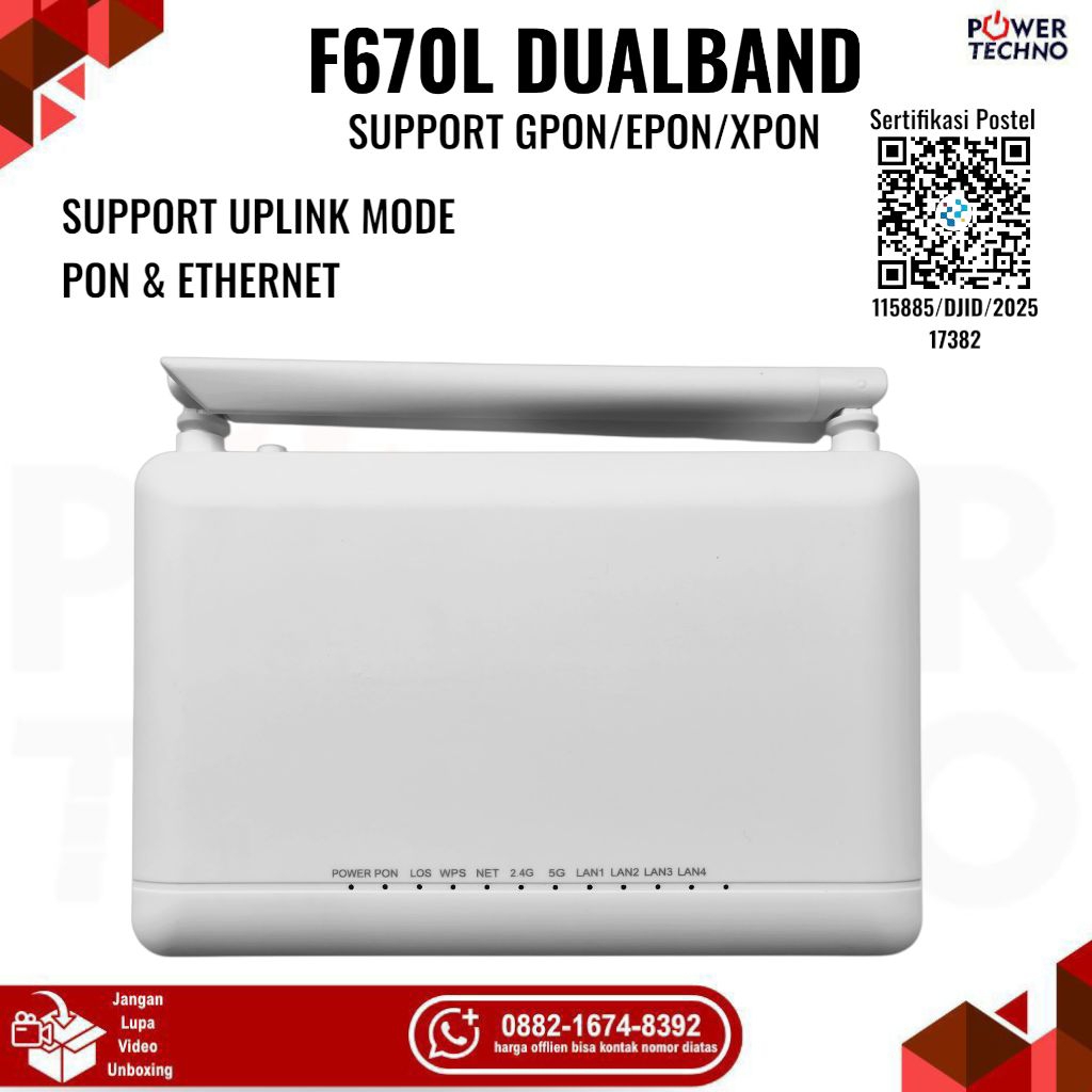 Jual [POSTEL] F670L XPON SUPPORT GPON EPON ONT WiFi Dualband Support ...