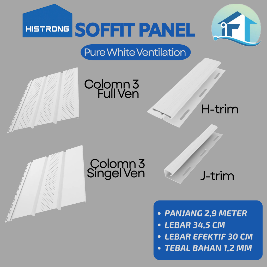 Jual Soffit Panel By Histrong PVC Plafon Dinding Indoor Outdoor Plafond ...
