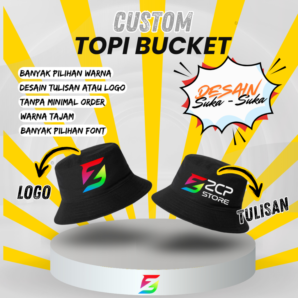 Jual BUCKET HAT CUSTOM SABLON | TOPI BUNDAR CUSTOM | TOPI SABLON SATUAN ...