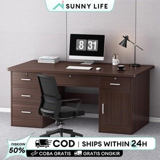 Jual Meja Kantor Meja Komputer Belajar Kayu Meja Kerja Dengan Laci ...