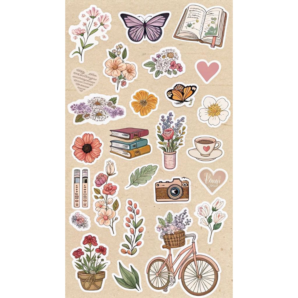 Jual Stiker Scrapbook - Desain Vintage, Cocok untuk Scrapbooking ...