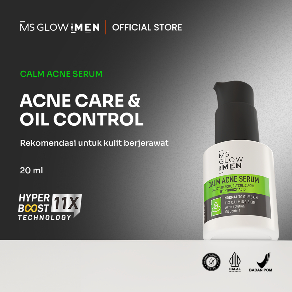 Jual MS Glow For Men Calm Acne Serum - 20 ml | Shopee Indonesia
