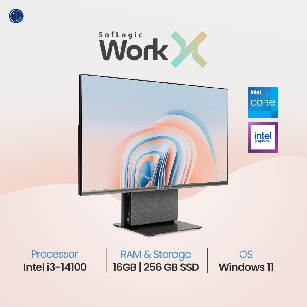 Jual Soflogic Work X All In One Intel I3-14100 16GB 256GB SSD Win 11 23 ...