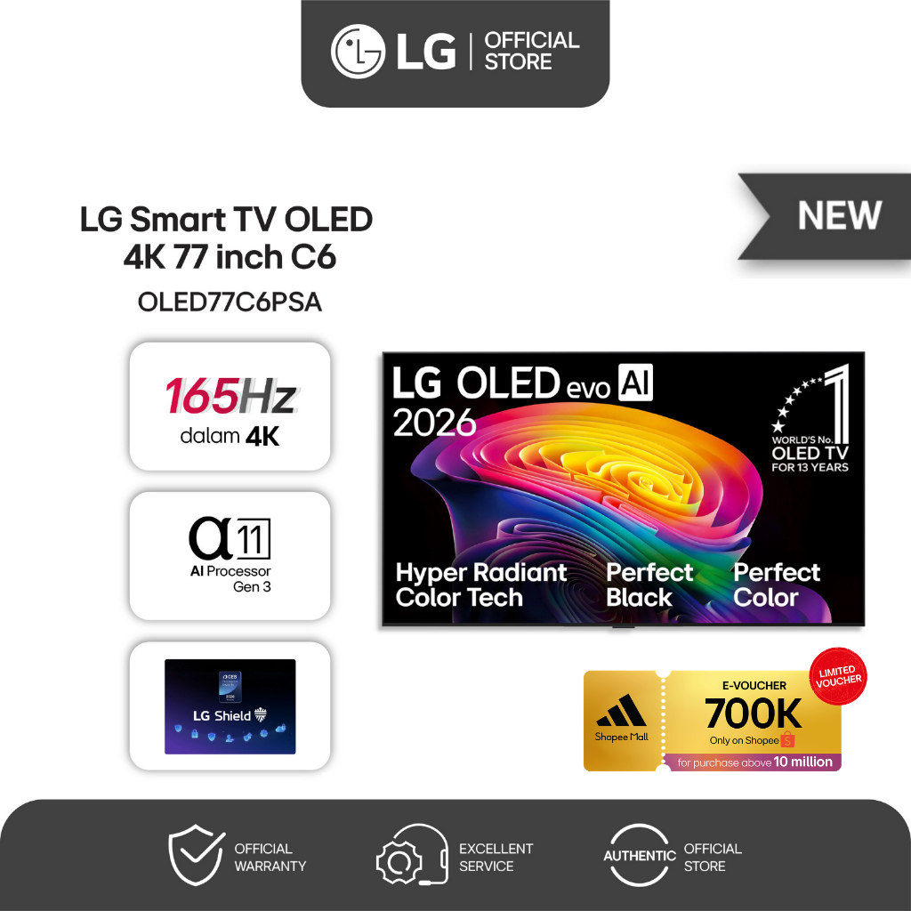 Jual Free Instalasi - LG TV 77 inch Smart TV LED Digital 4K OLED evo AI ...