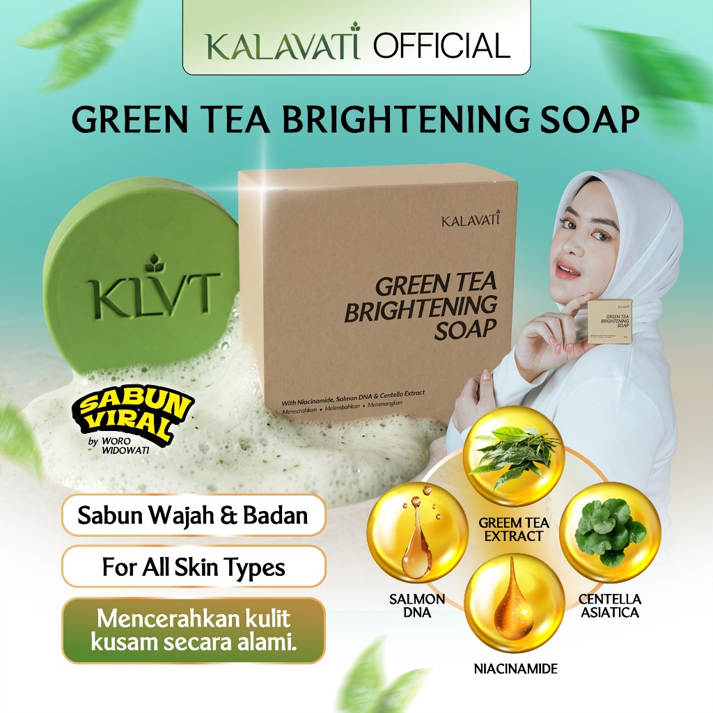 Jual Woro Widowati x KALAVATI Green Tea Brightening Soap Original ...