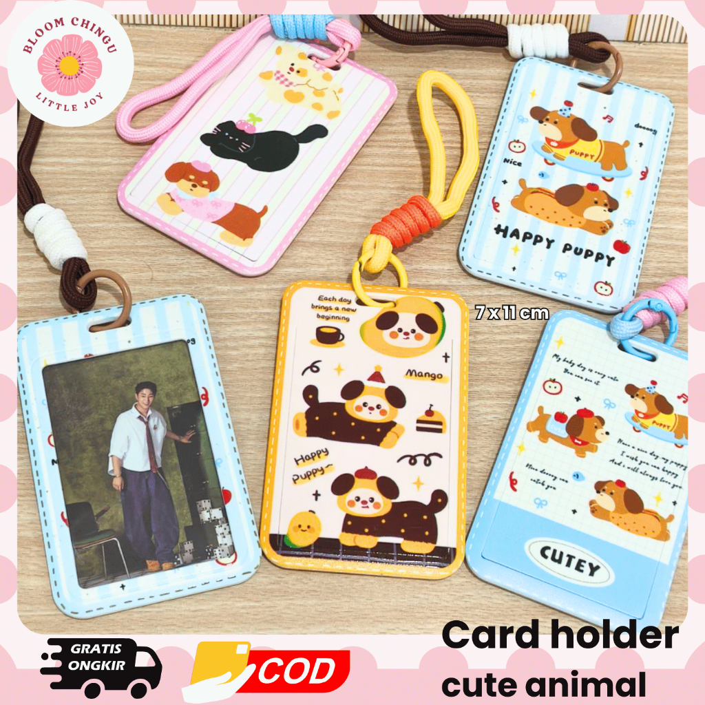 Jual ID Card Holder Karakter Hewan Lucu dengan Strap Tangan – Cahol ...
