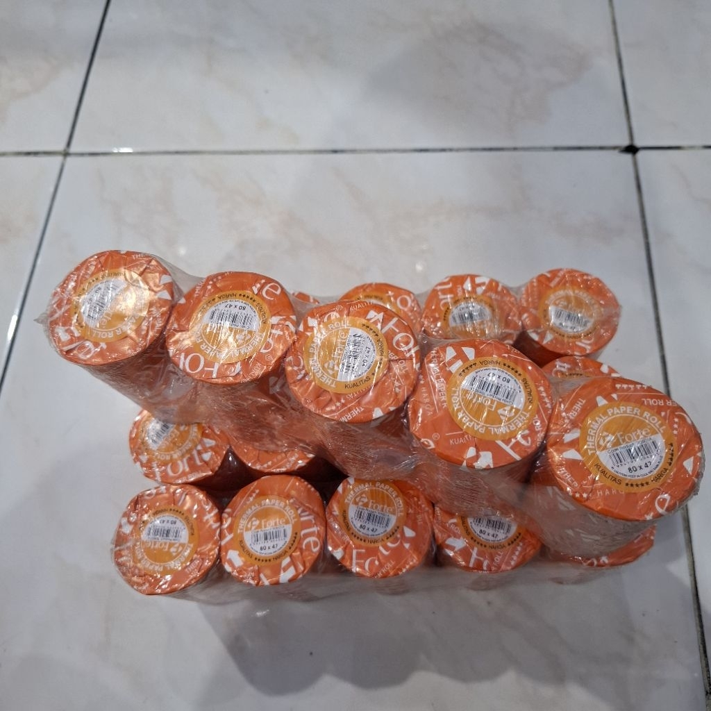 Jual KERTAS THERMAL FORTE UKURAN 80 x 47 (1 Pak isi 5 ROLL) | Shopee ...