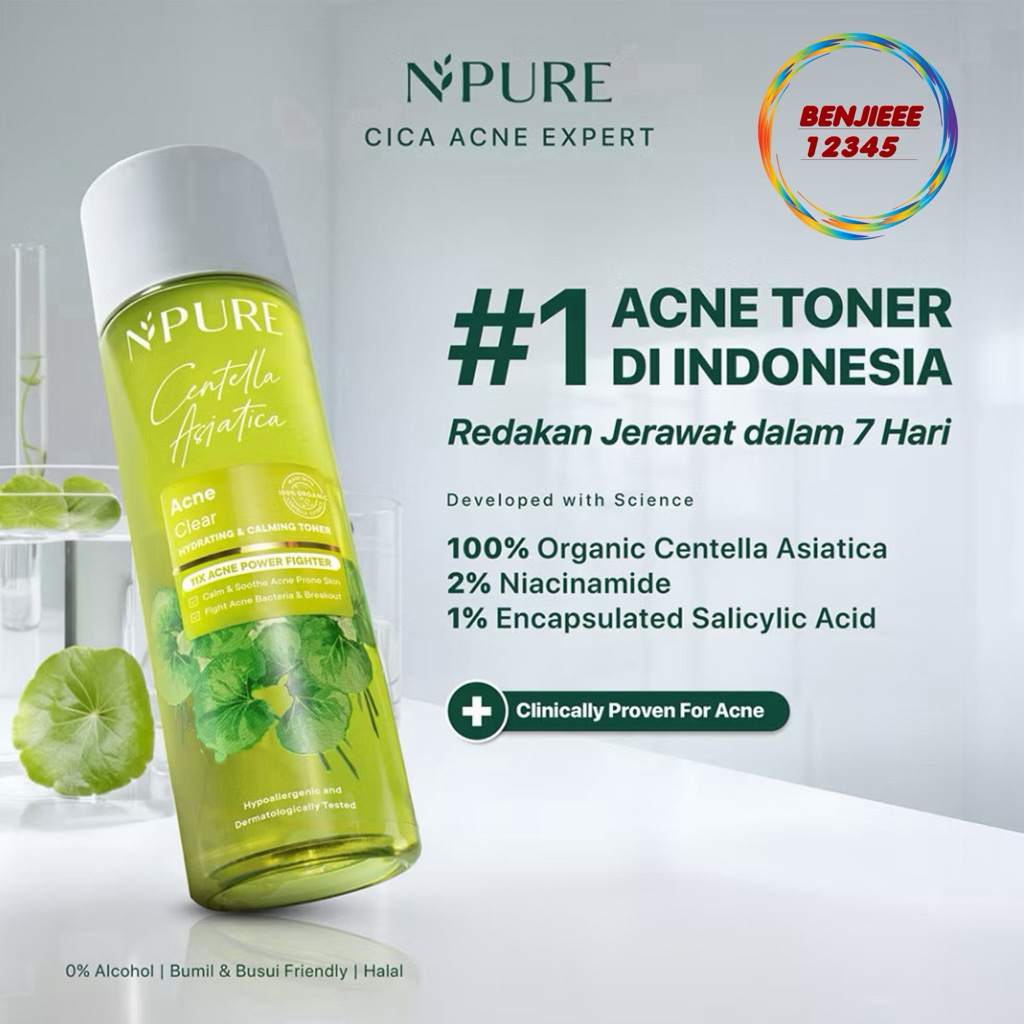 Jual NPURE Cica Face Toner 150ml Centella Asiatica acne n’pure npure N ...