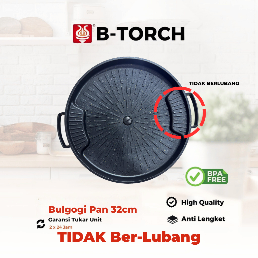 Jual B-TORCH Grill Pan Bulgogi Pan Alat Pemanggang BBQ Ukuran Besar ...