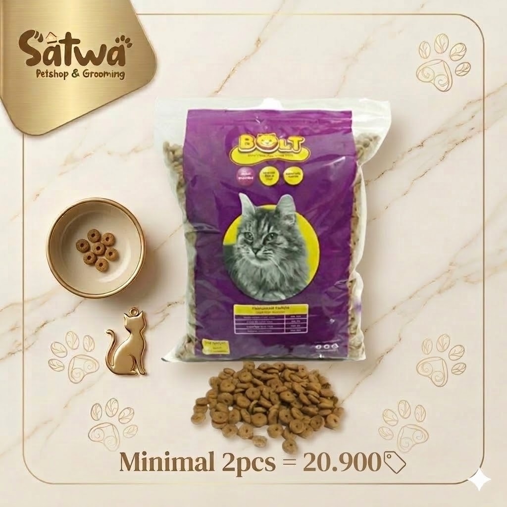 Jual CAT FOOD BOLT Ikan Tuna Salmon Makanan Kucing Kering Pakan Rc Baby ...