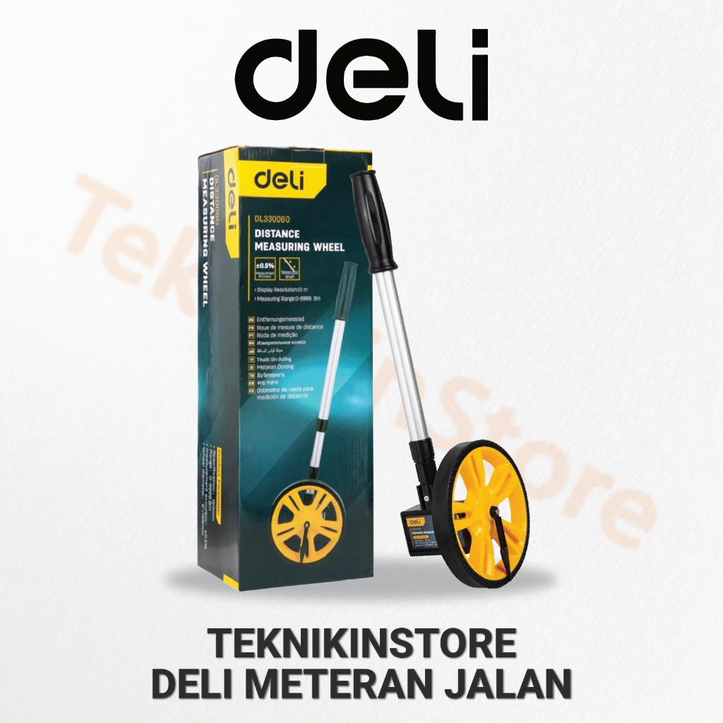 Jual DELI METERAN JALAN DORONG 1 RODA / Deli Measuring Wheel EDL330060 ...