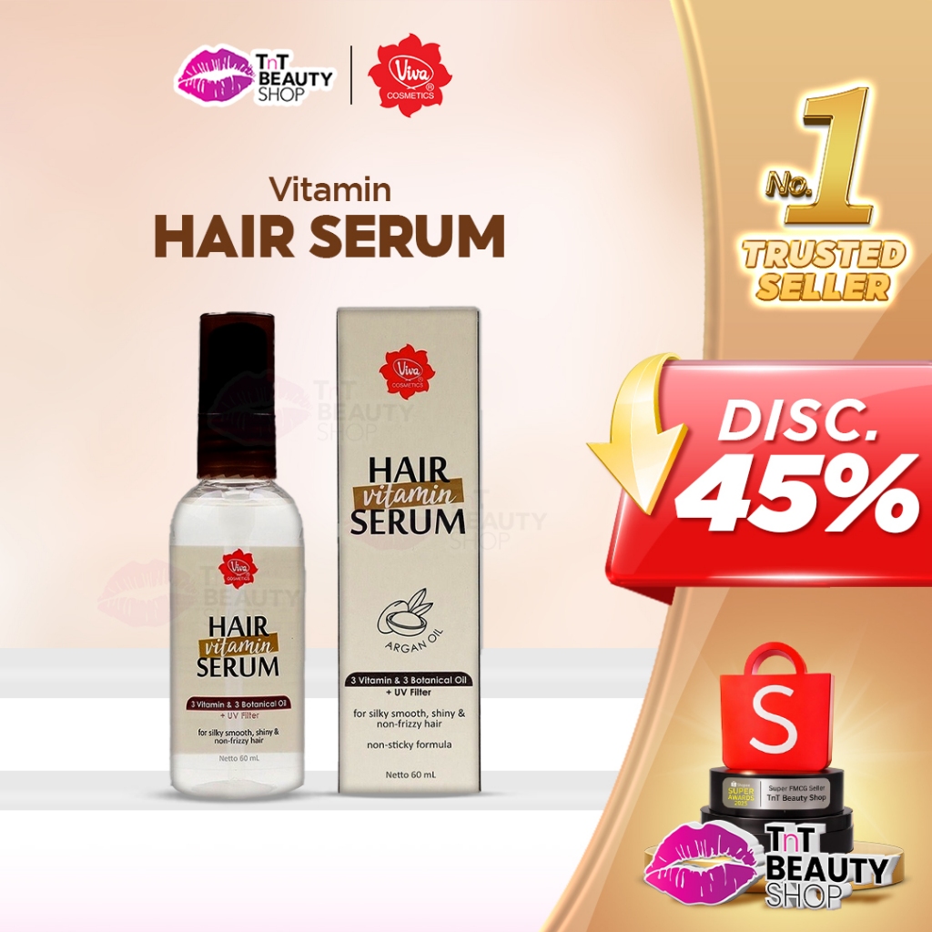 Jual Viva Hair Vitamin Serum 60ml - with UV Filter, VIT A, E & F, Argan ...