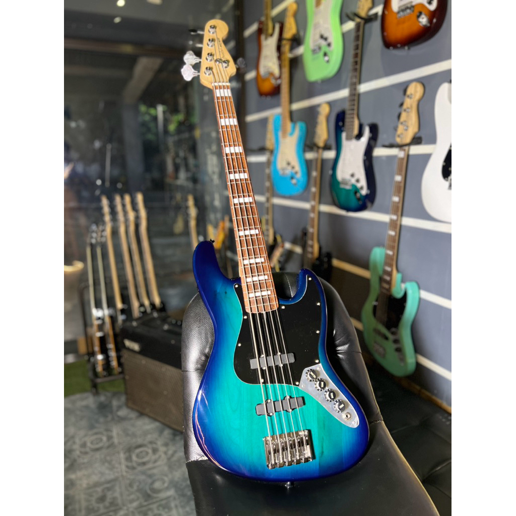 Jual klik digeser geser jazz bass senar 5 free packing kayu | Shopee ...