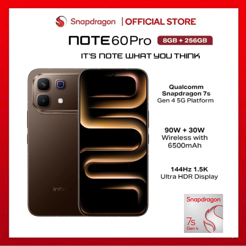 Jual INFINIX NOTE 60 PRO RAM 12GB 256GB Qualcomm Snapdragon 7s Gen 4 5G ...