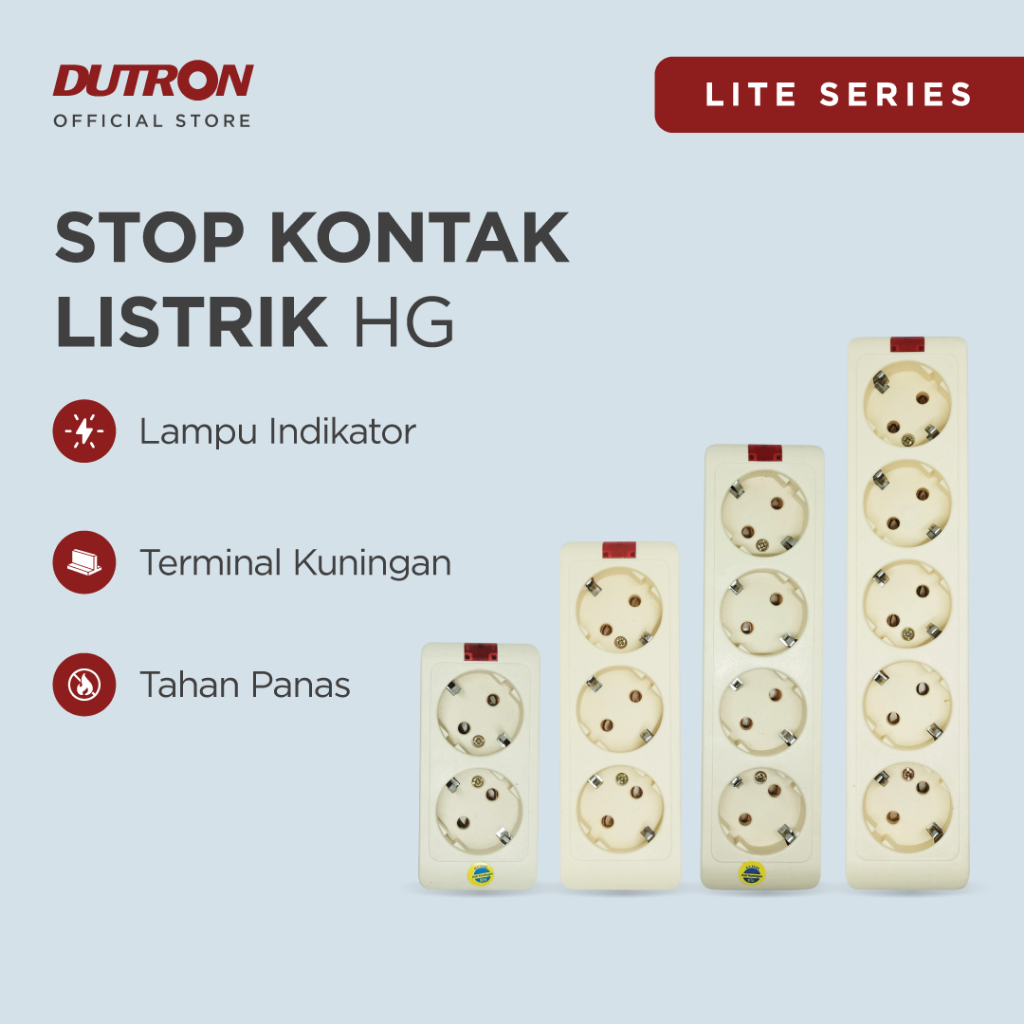 Jual DUTRON Stop Kontak 2/3/4/5 Lubang Colokan Tanpa Kabel Tipe HG ...