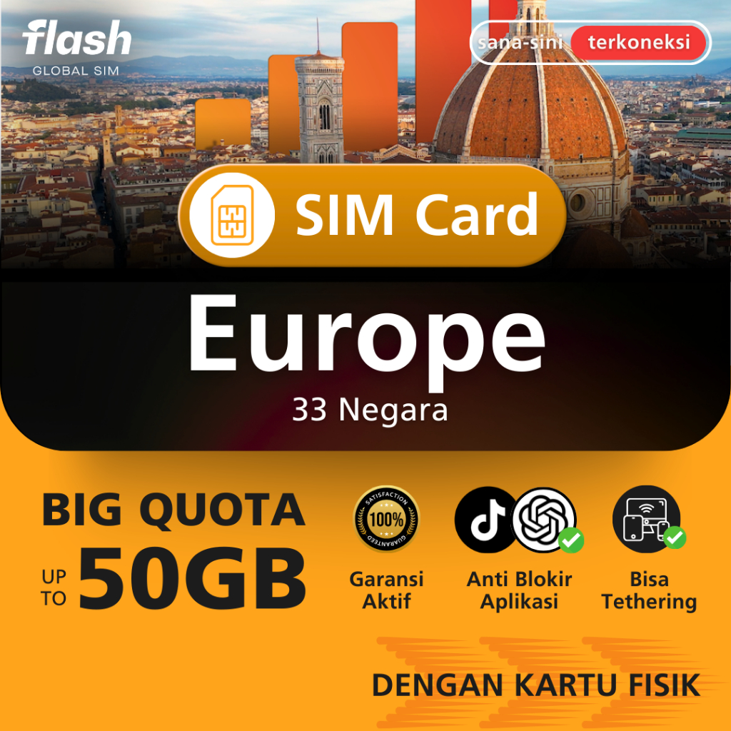 Jual Flash SIM Card Eropa 33 Negara Big Data (Kartu Perdana Europe ...
