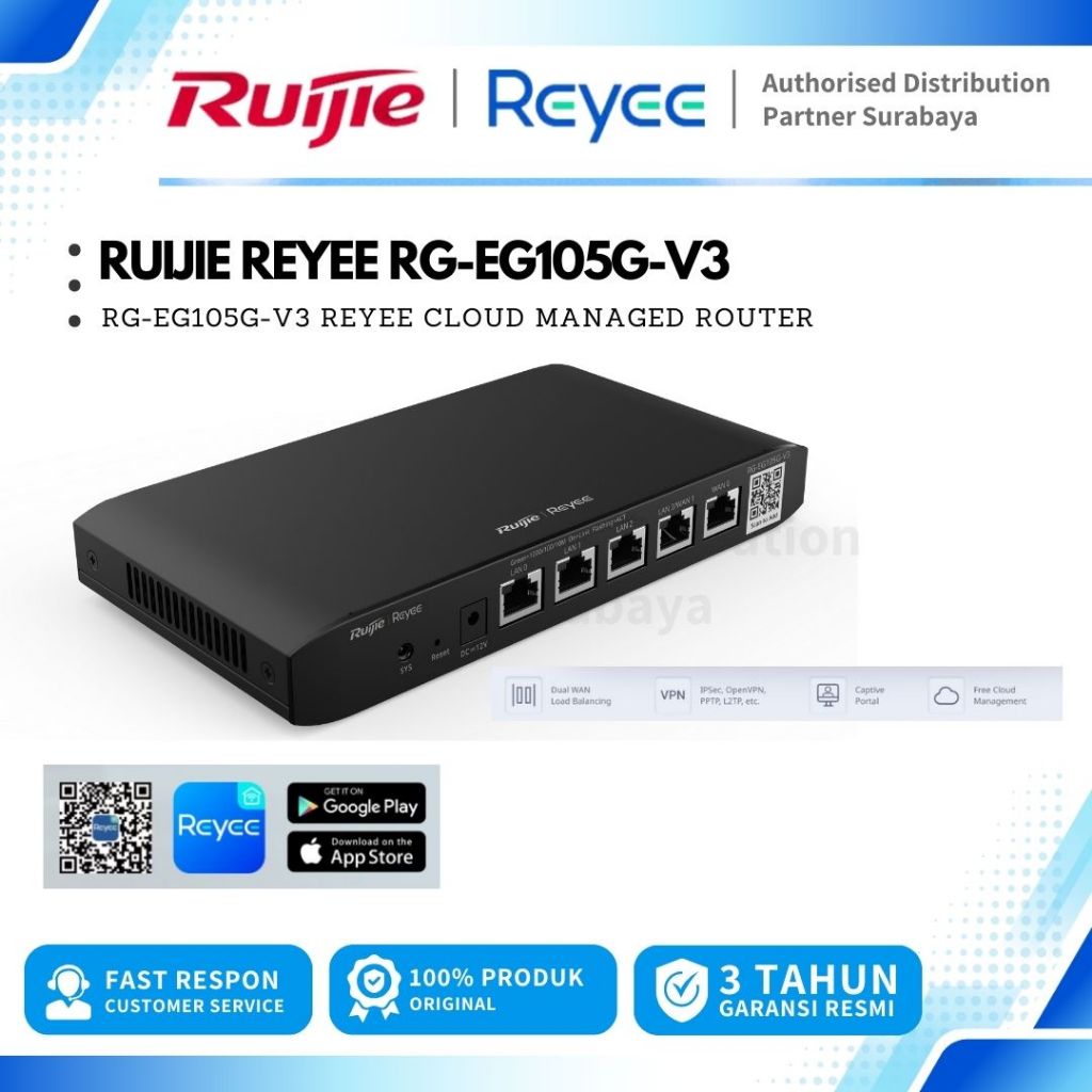 Jual RUIJIE RG-EG105G-V3 Reyee Cloud Manage Router | Shopee Indonesia