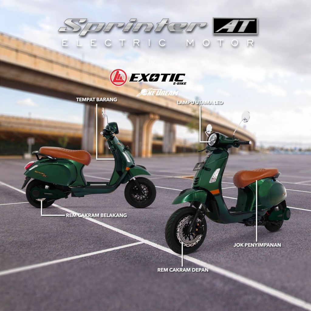 Jual MOTOR LISTRIK EXOTIC SPRINTER AT by PACIFIC | Shopee Indonesia