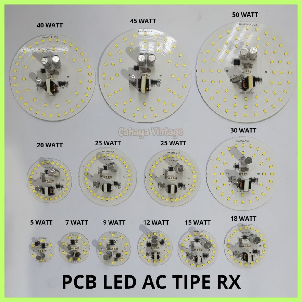Jual PCB LAMPU LED AC RX 5 7 9 12 15 18 20 23 25 30 40 45 50 WATT MESIN ...