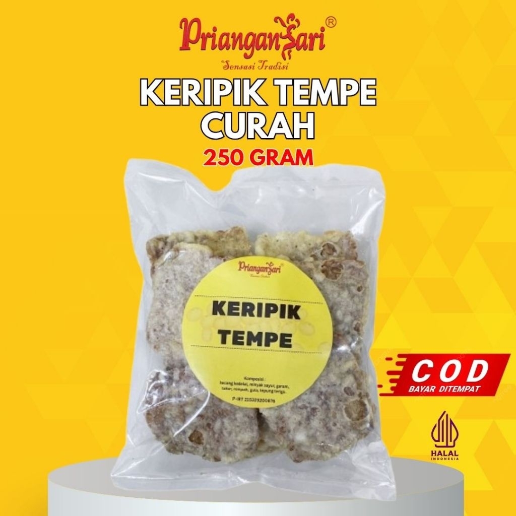 Jual KERIPIK TEMPE CURAH | Cemilan Keripik Tempe Renyah 250 gram ...