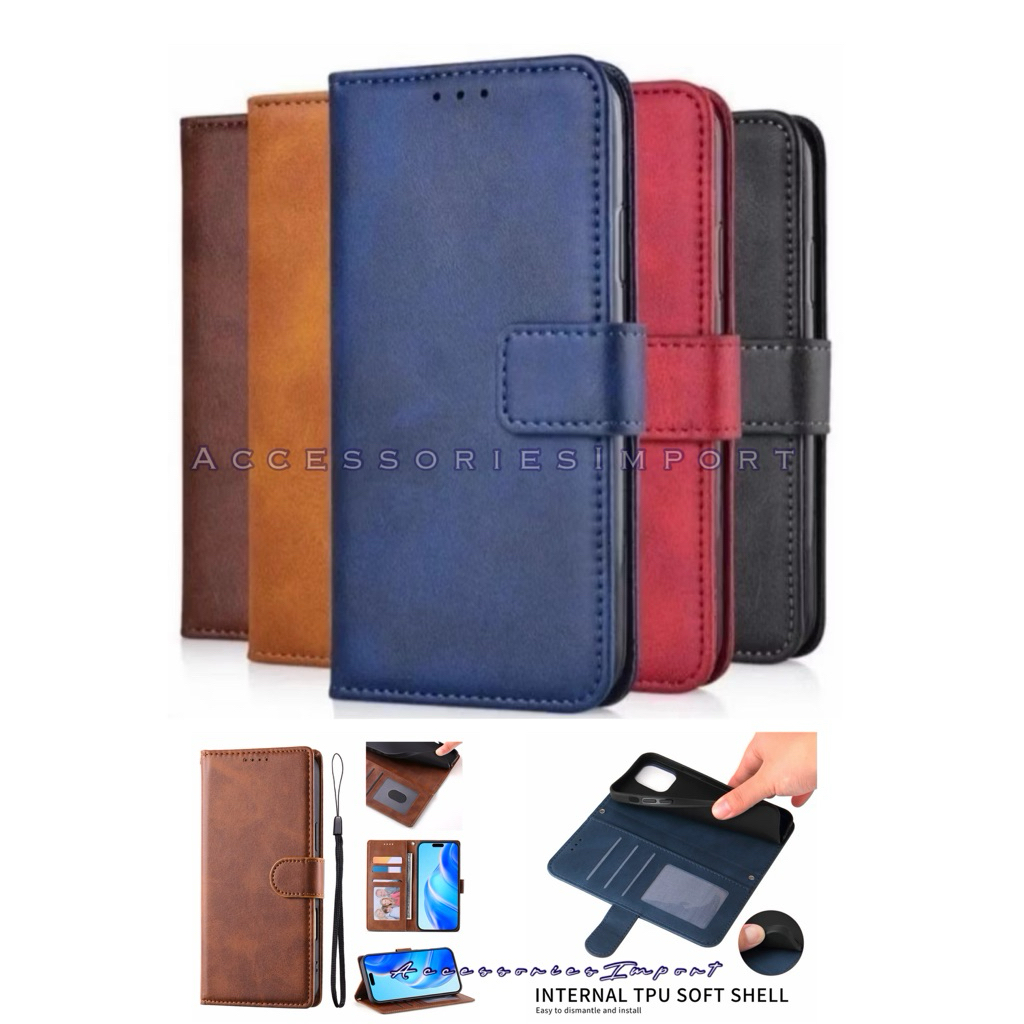 Jual LEATHER CASE WALLET INFINIX SMART 20 10 10+ 9 9HD 8 8PRO 8PLUS 7 6 ...