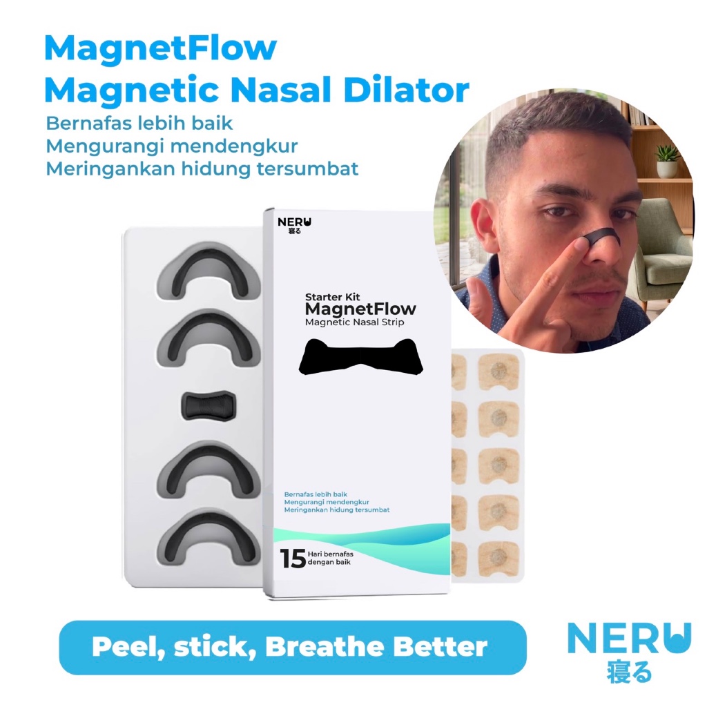 Jual MagnetFlow Magnet Nose Strip Nasal Dilator Anti Ngorok Apnea ...