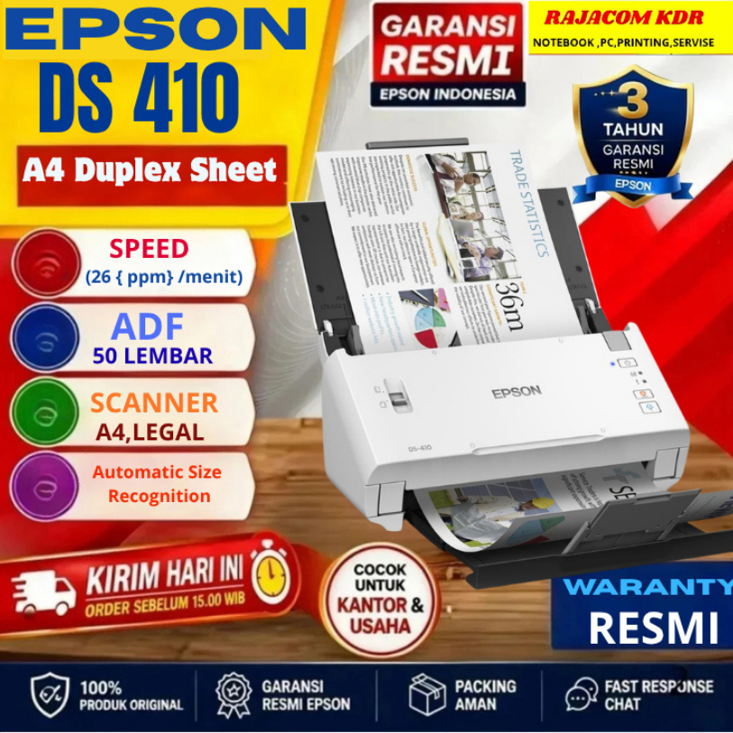 Jual Epson Scanner Workforce DS-410 Terlengkap & Harga Terbaru Mei 2026 ...