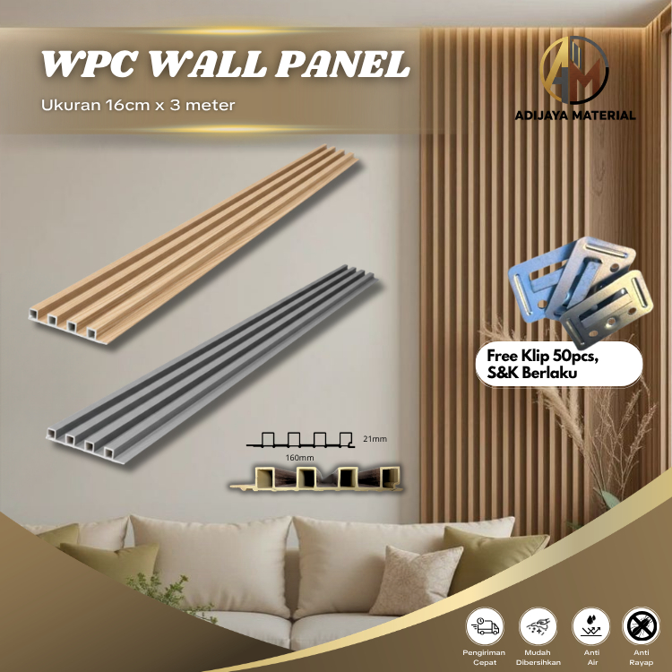Jual ADI88 - 3 Meter WPC Wall Panel / Wood Panel Wallpaper Dinding PVC ...