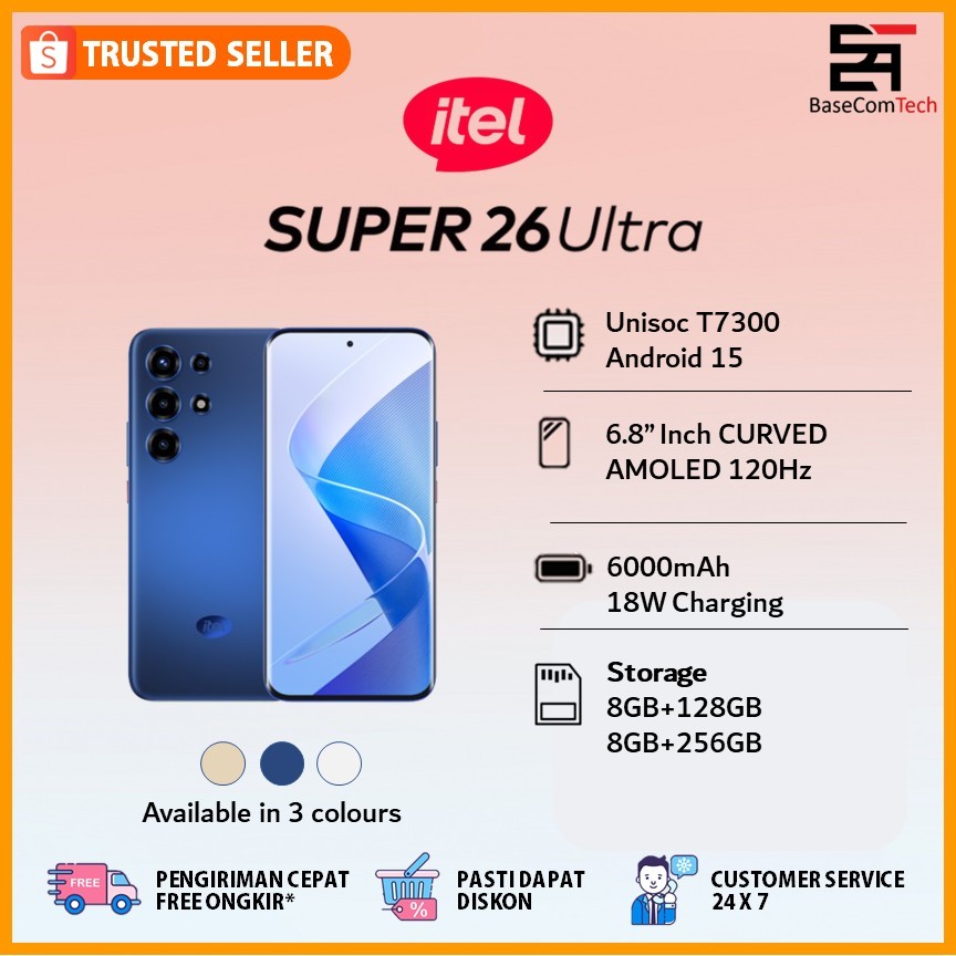 Jual Itel S26 Ultra 8/256 6.78 inch AMOLED 120Hz NFC 6000mAh Garansi ...