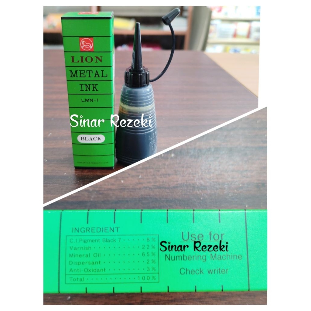 Jual 1 botol!! Tinta ceklok LION/tinta ceklok/numbering machine/tinta ...