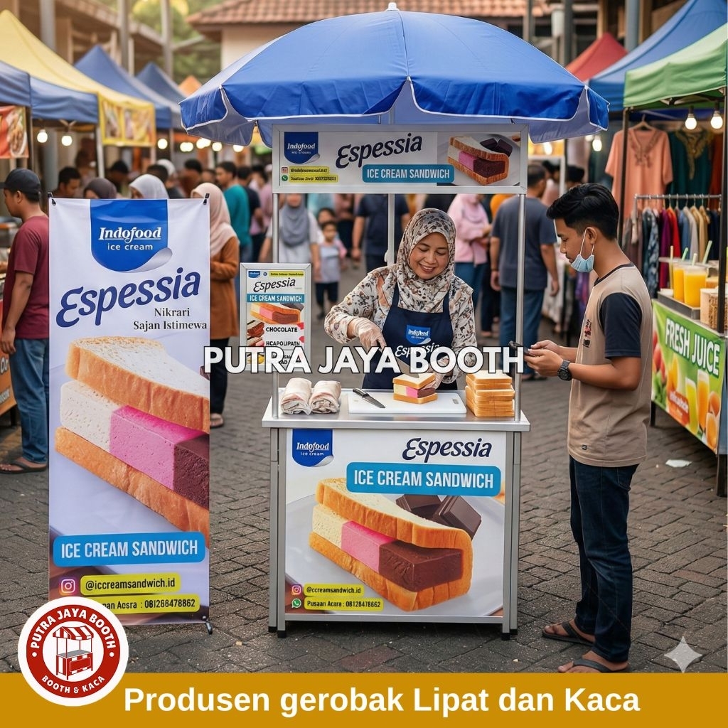 Jual Booth Portable + Payung + Standing Benner + Gambar | Shopee Indonesia
