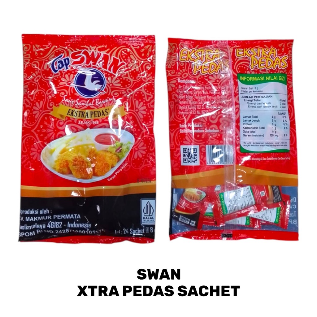 Jual Saos sachet Cap Swan 1 pack isi 24 pcs / saus saset renteng 24 pcs ...