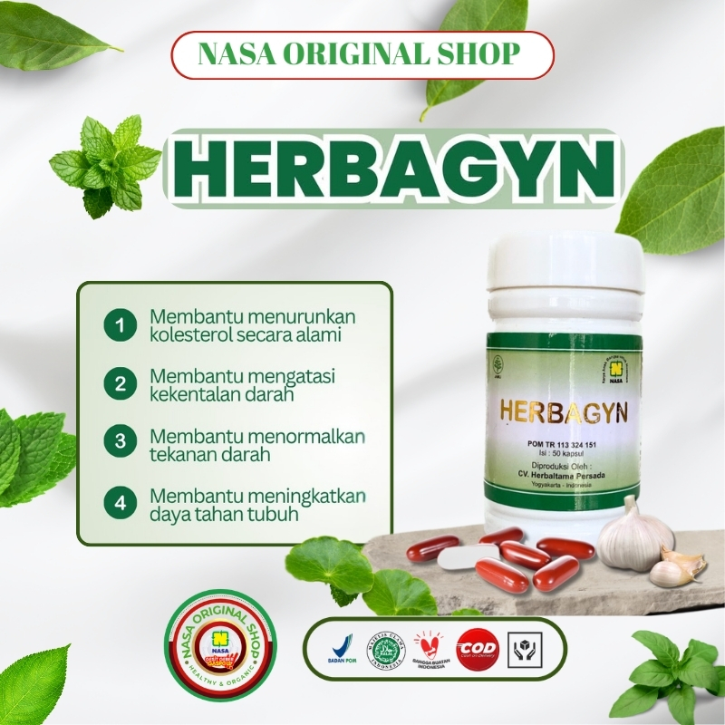 Jual Herbagyn NASA 50 Kapsul Herbal Kolesterol Tinggi Tekanan Darah ...