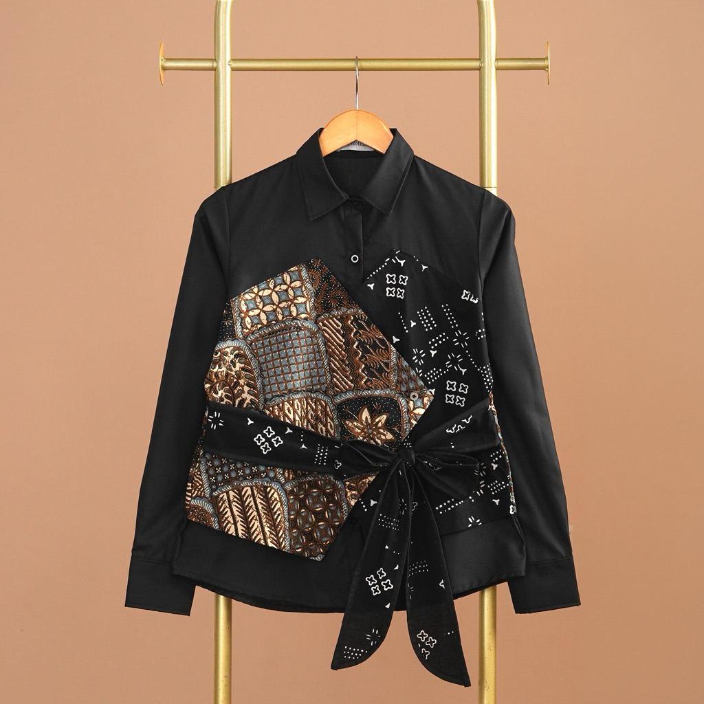 Jual Atasan Wanita Batik A1170 Ghea Hitam | Shopee Indonesia