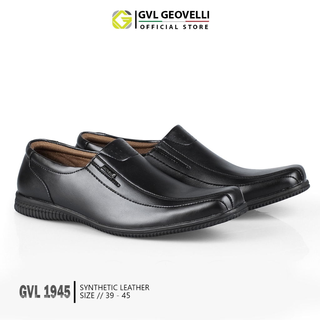 Jual GVL Geovelli Gvl1945 Sepatu Pantofel Pria Hitam Kerja Kantor ...