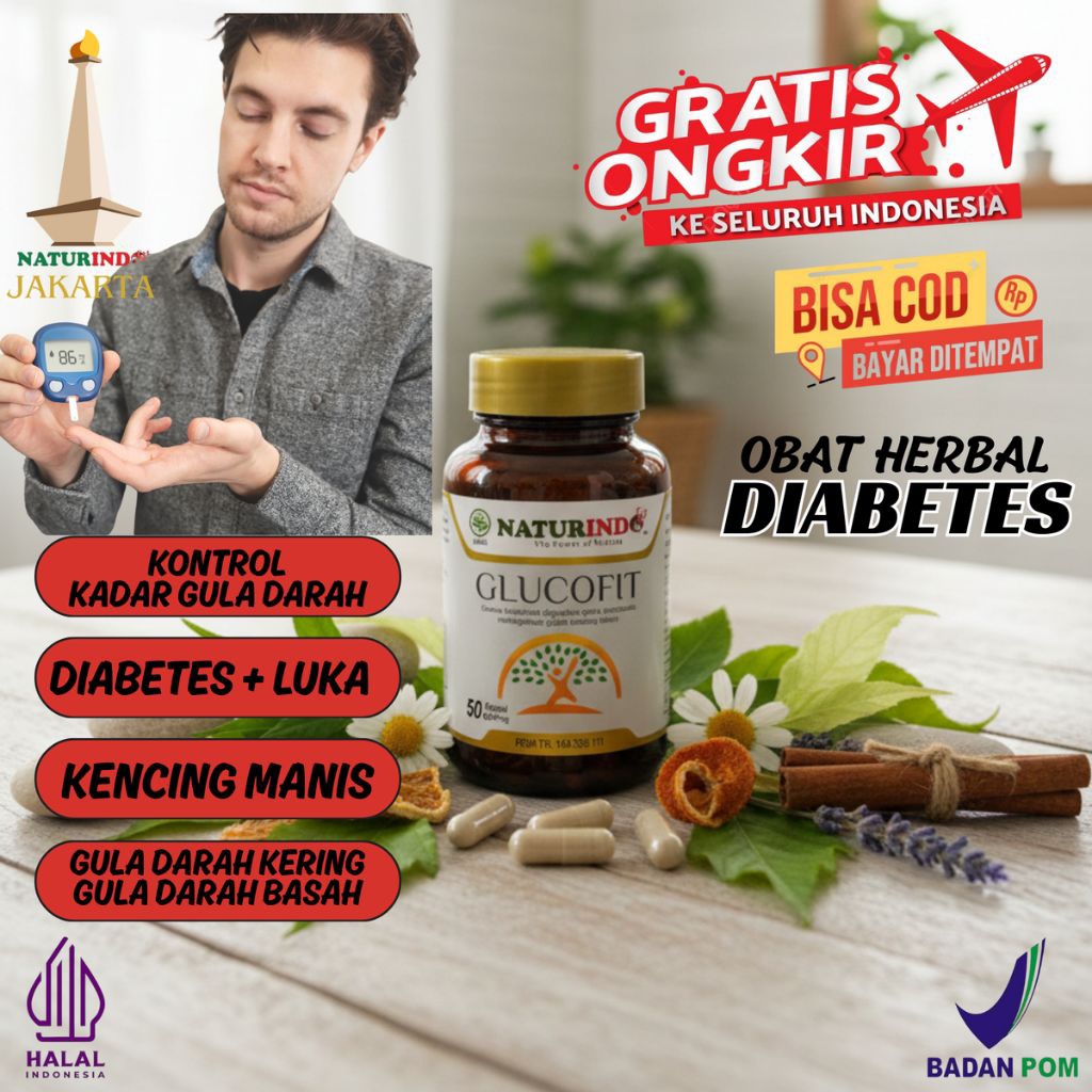 Jual Naturindo Glucofit Herbal Obat Jamu Diabetes Kering Menurunkan ...
