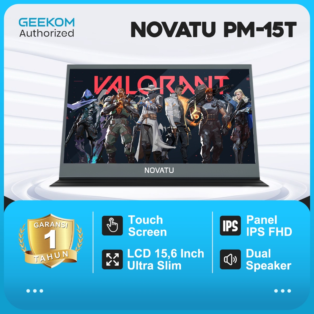Jual Monitor Portable Touhscreen Novatu 15.6 inch Portabel Display IPS ...