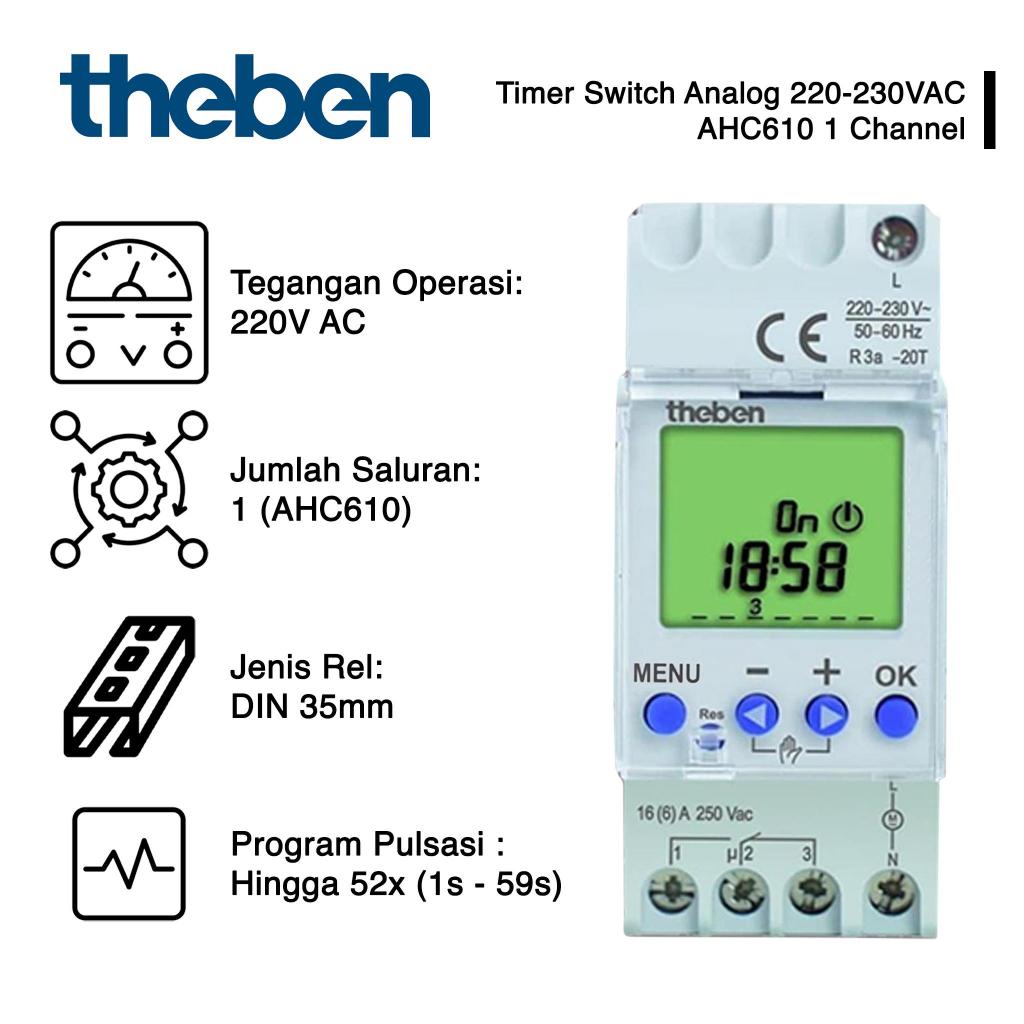 Jual Timer Switch Digital Theben 220V Weekly Daily Digital Timer ...