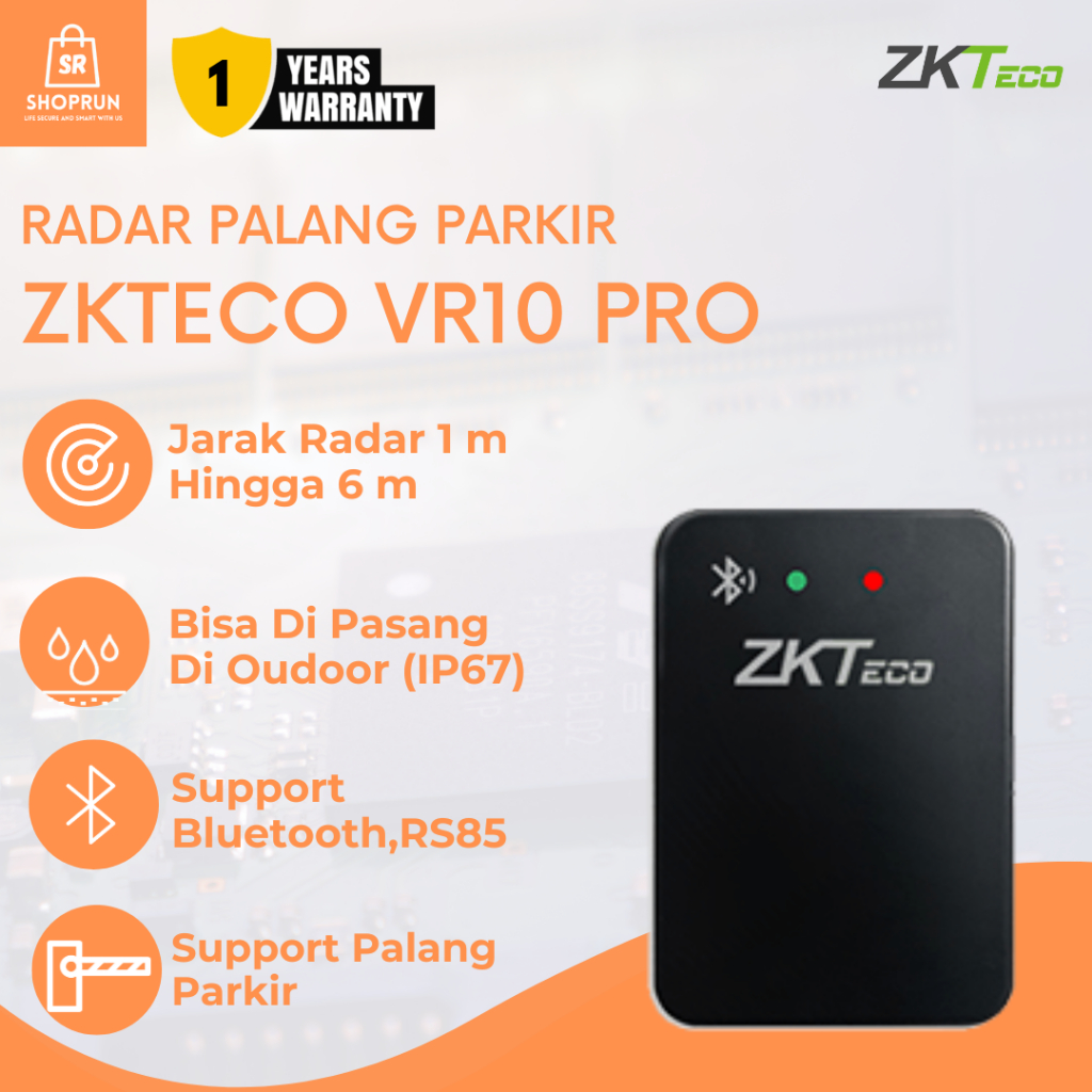 Jual Radar Palang Parkir ZKTeco VR10 PRO Barrier Gate Sensor | Shopee ...