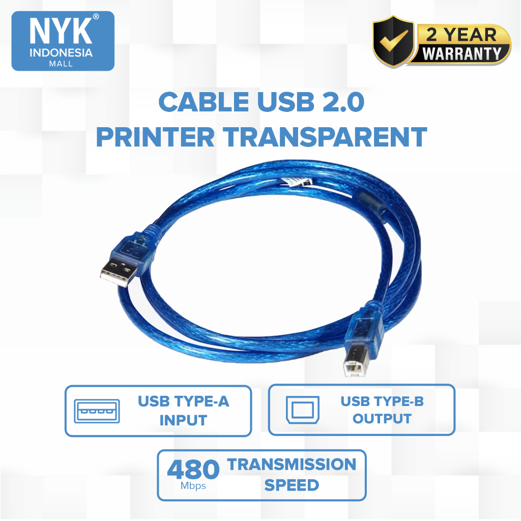 Kabel USB Printer Stabil & Tahan Lama