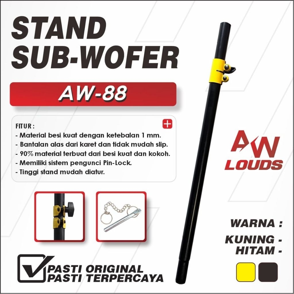 Jual STAND SUBWOOFER IMPORT BESI AW 88 FULL BESI KUAT PIPA TEBAL ...