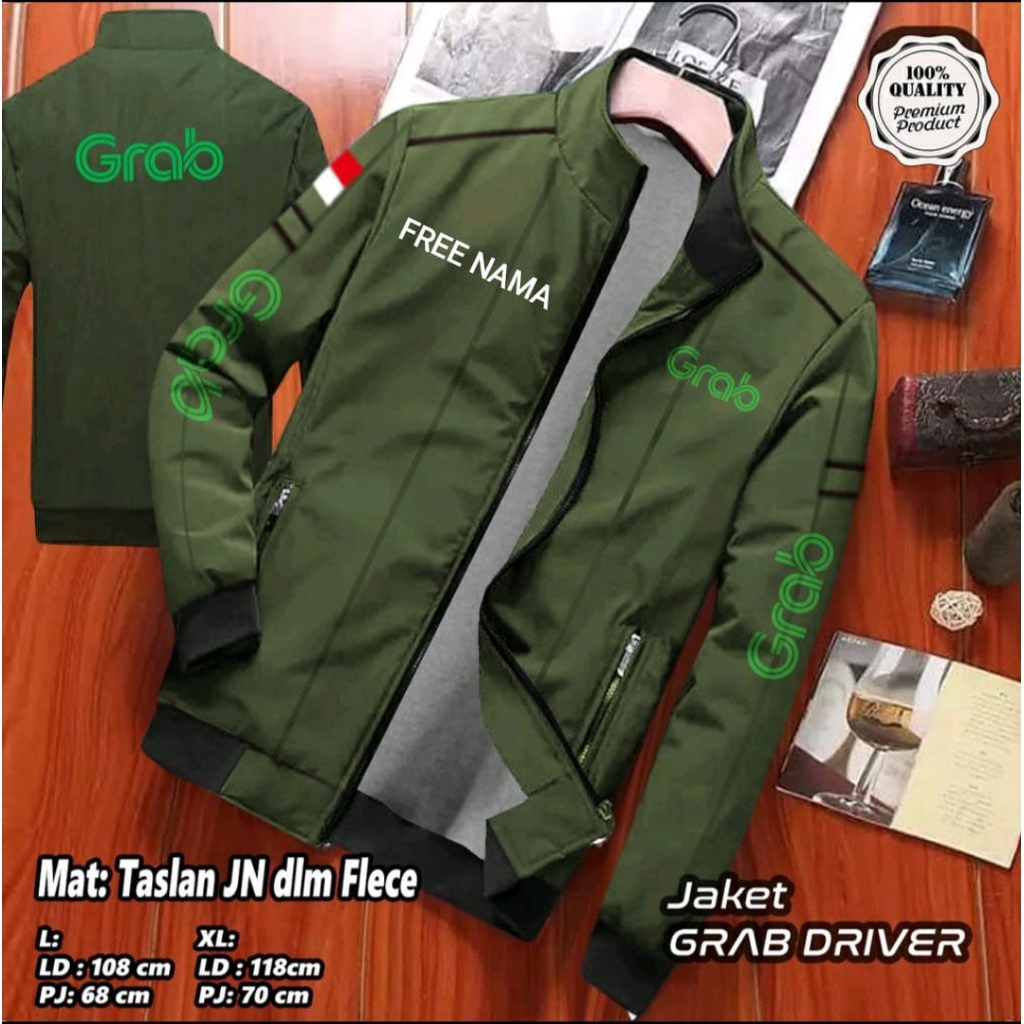 Jual JAKET KANTONG DALAM GRAB / JAKET GRAB FOOD / JAKET GRAB / JAKET ...