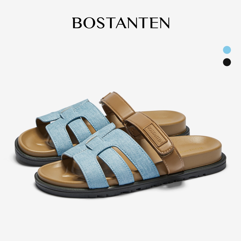 Jual BOSTANTEN Sendal Platform Stripe Sol Tinggi 2.7cm Model Terbaru ...