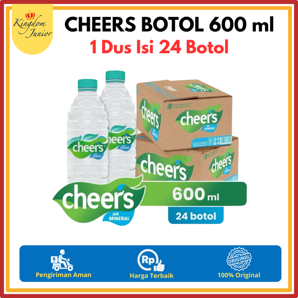 Jual Cheers Natural Spring Water Botol 600 ml 1 Dus Isi 24 Botol Air ...