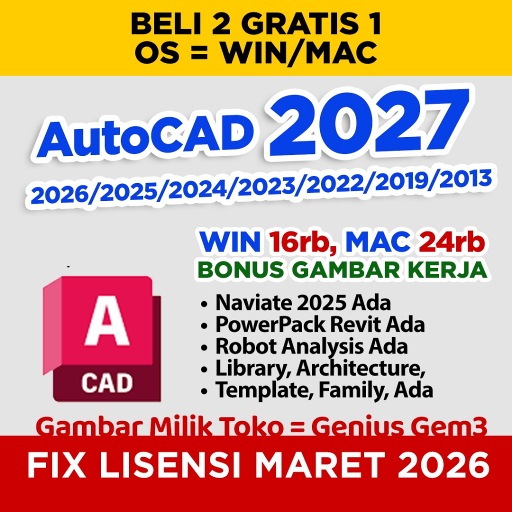 Jual Autocad 2022 Terlengkap & Harga Terbaru Mei 2026 | Shopee Indonesia
