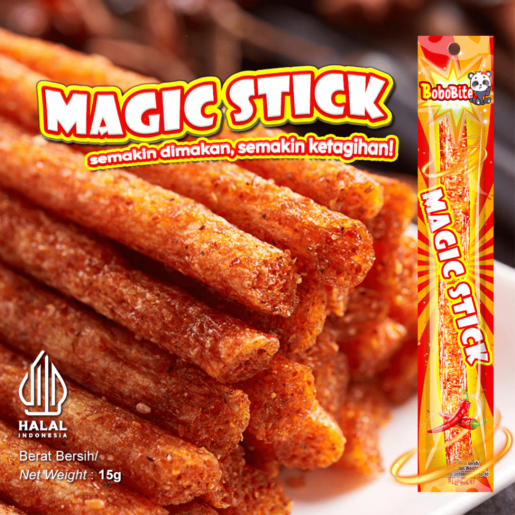 Jual HALAL MagicStick Snack Viral cemilan kekinian Cemilan Stick pedas ...