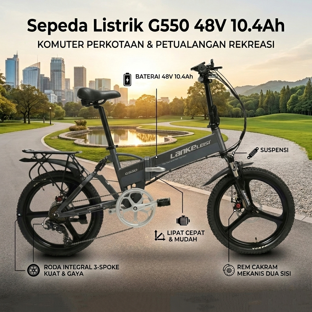 Jual Sepeda Elektrik Sepeda Listrik Lipat Folding E-Bike Smart Moped ...