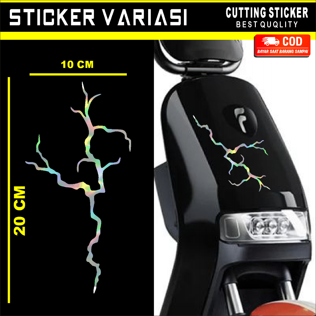 Jual (COD SPESIAL) STICKER CUTTING VARIASI MOTIF PETIR | Shopee Indonesia